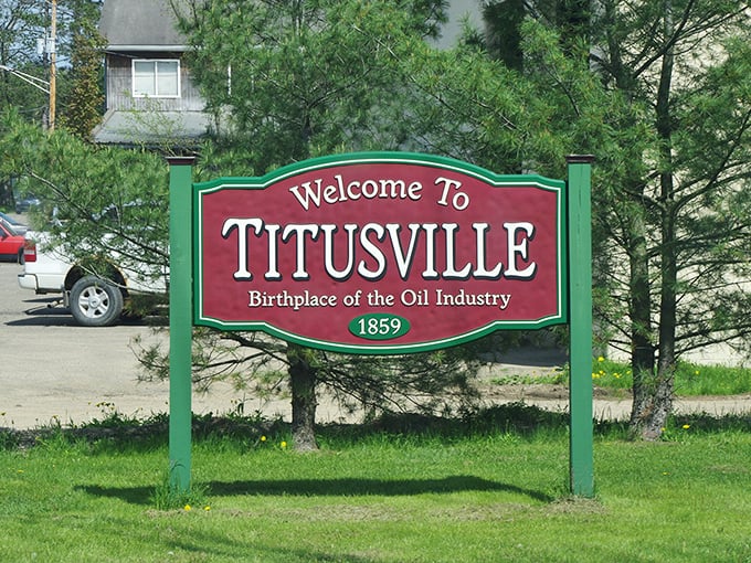 "Birthplace of the Oil Industry" proclaims Titusville's welcome sign&mdash;where black gold created a town that's pure Pennsylvania treasure.
