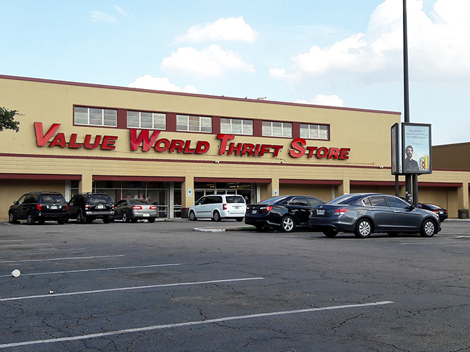 Value World's no-nonsense exterior hides a wonderland of affordable finds – proof that you should never judge a thrift store by its façade.