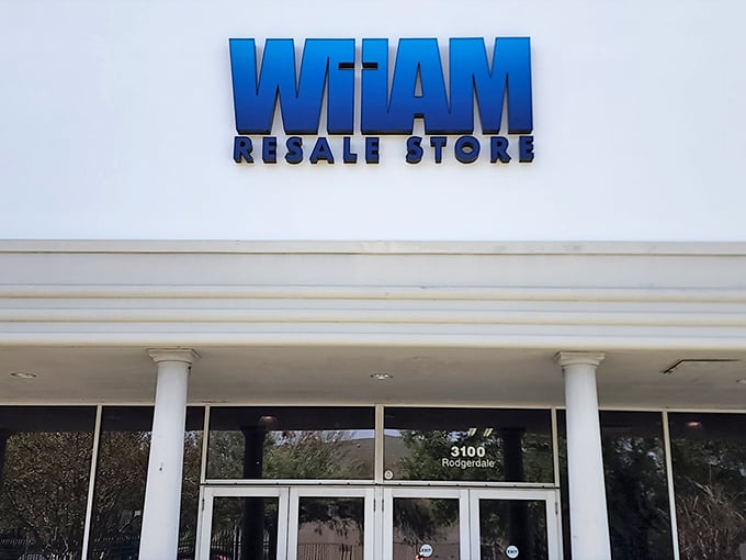 WHAM's elegant storefront suggests this isn't your grandmother's cluttered thrift shop experience.