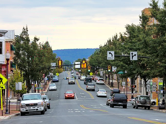 Waynesboro's picturesque downtown features a "Greetings From" mural that perfectly captures the town's welcoming spirit and historic character.