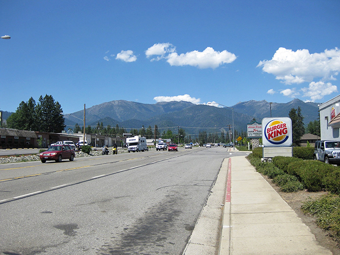 The mountain backdrop of Weaverville frames its historic buildings like a perfectly composed painting of Gold Country charm.