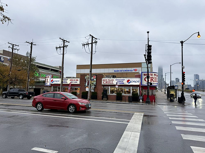 The iconic White Palace Grill stands ready to feed Chicago's hungry souls.