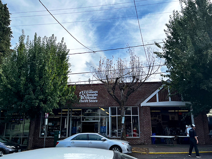 William Temple House's brick exterior hides a treasure trove of quality secondhand goods in Northwest Portland.