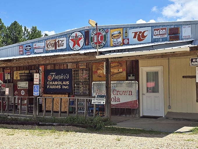 Nostalgic storefront charm that makes shopping feel like stepping into a beloved old-time general store.