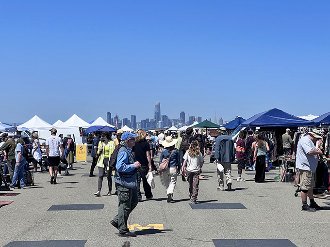 The San Francisco skyline watches over this monthly celebration of California's rich collecting culture and community spirit.