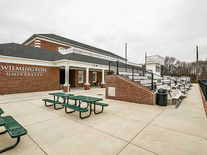 The Wilmington University campus anchors this community where education and residential life blend seamlessly together.