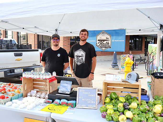 Fresh faces and fresh produce shine at Bloomington's market. These young farmers bring passion to their tables and color to downtown streets.
