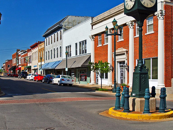 This charming downtown clock stands as a gentle reminder that good things take time.