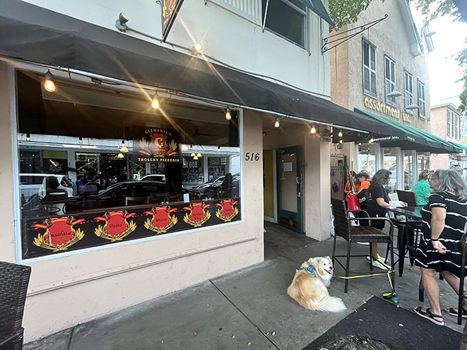 The intimate storefront promises pizza perfection in the heart of America's southernmost pizza paradise.