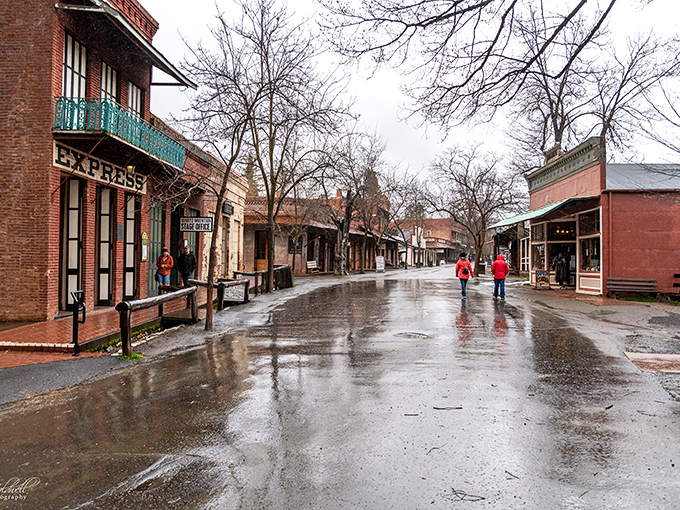 Step right up to 1850! Columbia's storefronts transport you faster than any DeLorean ever could. 