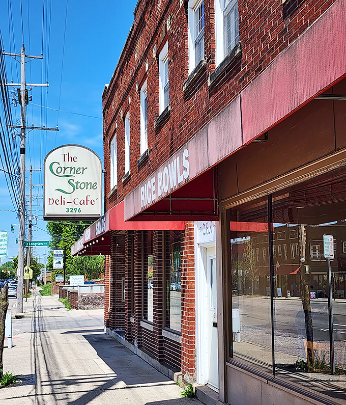 The classic storefront of Cornerstone Deli has witnessed countless sandwich cravings satisfied through those doors.
