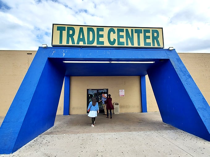 Trade Center's bold facade promises adventures in commerce that your wallet will actually appreciate.