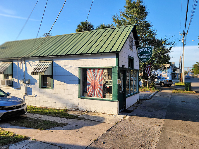 That distinctive green trim and vintage signage transport you straight back to America's most heroic chapters.