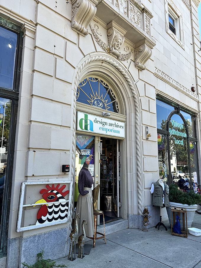 That ornate doorway isn't just an entrance &ndash; it's a time portal to decades of fashion and design waiting inside.