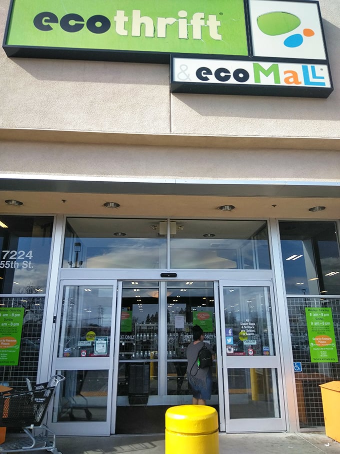 Those automatic doors are the gateway to a world where sustainability meets serious bargain hunting.