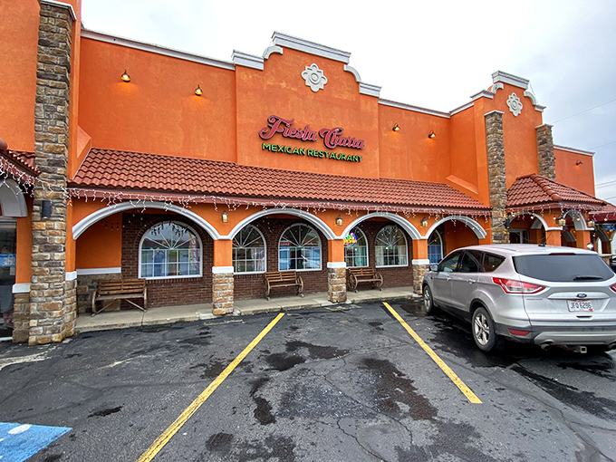 The bold colors and festive design of Fiesta Charra promise a south-of-the-border celebration for your taste buds. Ole to all-you-can-eat enchiladas!