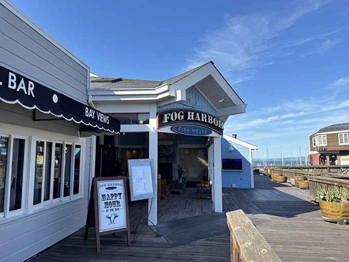 This waterfront perch offers front-row seats to both spectacular bay views and even more spectacular seafood.