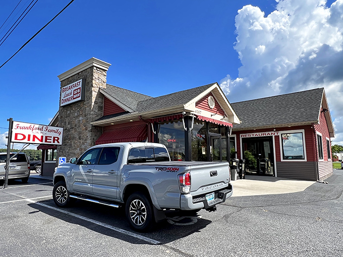 Country diner aesthetics meet highway convenience, serving hearty portions to families and travelers seeking authenticity.