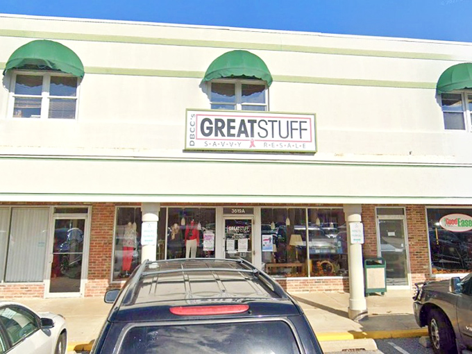 Those distinctive green awnings announce "Great Stuff" with the confidence of someone who delivers on promises consistently.