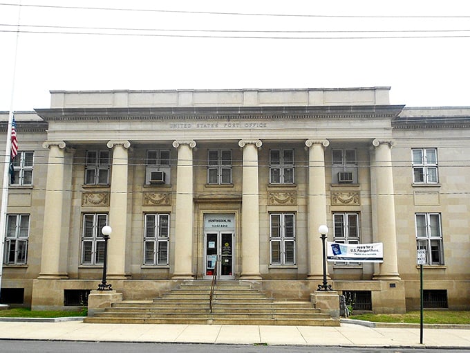 The historic United States Post Office building stands as a stately landmark in downtown, showcasing timeless architecture and a sense of community heritage.
