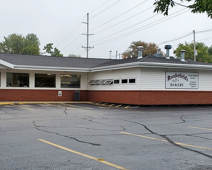 Red brick and white siding &ndash; the classic look of a bakery that's earned its place in Wisconsin's heart.