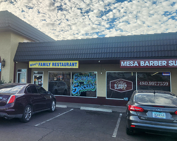 The blue-roofed simplicity of Mikey's hides a wonderland of "Everyday Specials" that keep locals coming back.