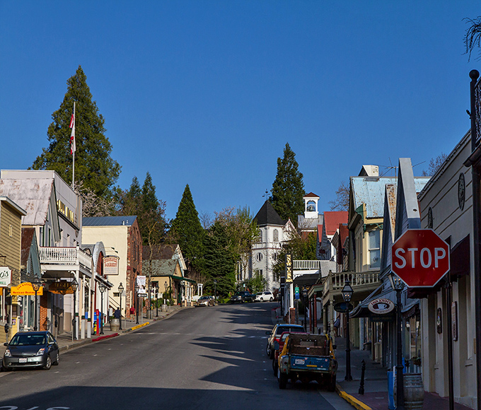 The historic buildings of Nevada City stand shoulder to shoulder, sharing 170 years of stories. If these walls could talk!