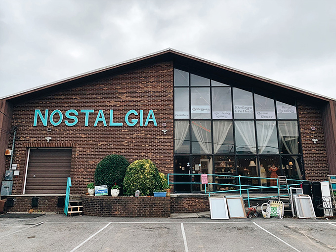 That turquoise "NOSTALGIA" sign doesn't lie. Inside this brick time capsule, memories you didn't know you had await.