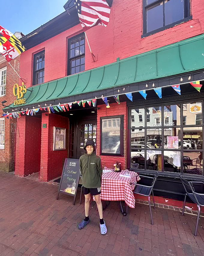 Like a rainbow after rain, this colorful facade promises sunshine on your dinner plate.