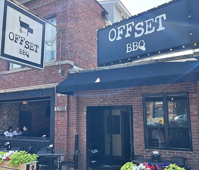 By day, Offset looks like any Chicago storefront. By night, it transforms into a temple of smoke where BBQ dreams come true.