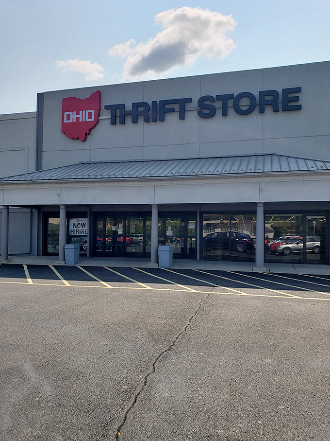 That empty parking space won't last long - Ohio Thrift's loyal fans know exactly when the new treasures arrive and pounce accordingly.