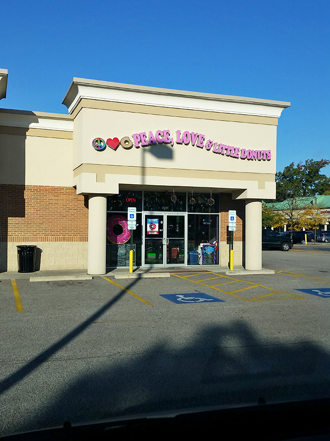 That colorful storefront promises the kind of groovy sweetness that makes even Monday mornings feel like weekend celebrations.