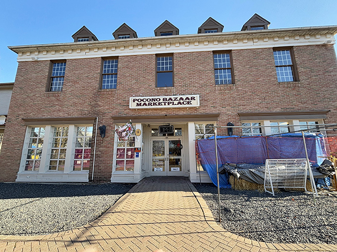 Pocono Bazaar's classic architecture provides the perfect backdrop for a day of treasure hunting in the mountains.