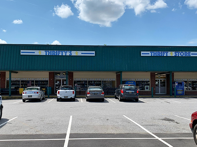 Those blue letters spell out your next great adventure in secondhand shopping and unexpected treasure discoveries.