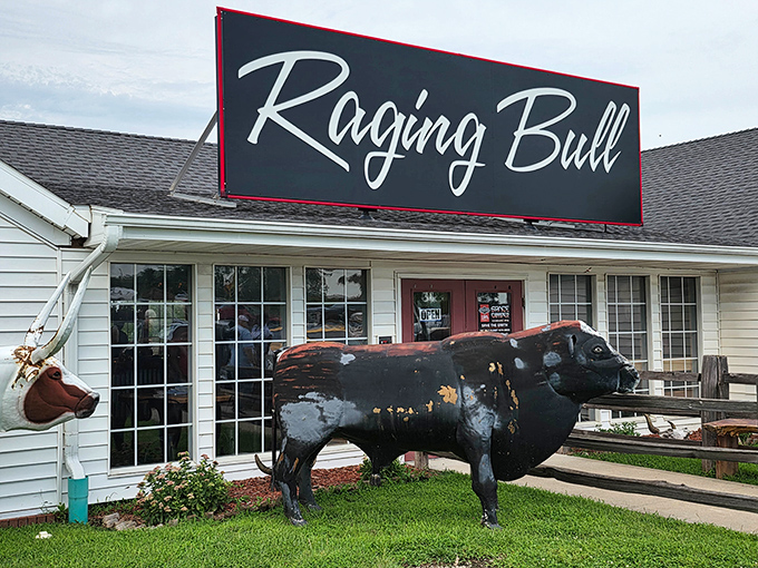 When a restaurant puts a life-sized bull on display, you know they're confident about their steak game.