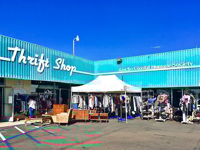 That outdoor tent setup means extra treasures spilling into the sunshine - because great deals can't be contained.