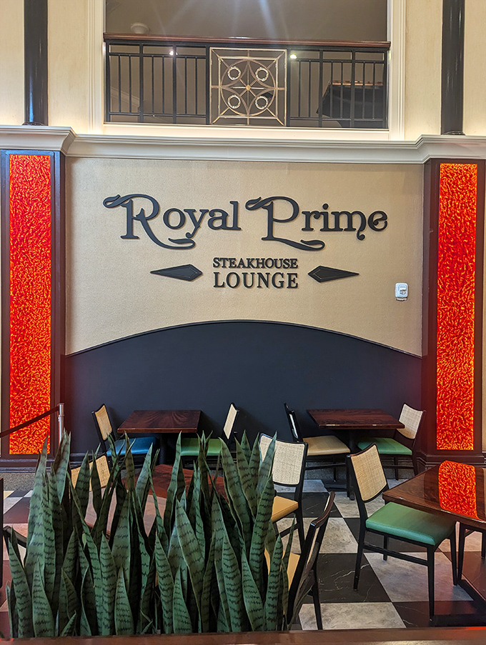 Step into Royal Prime's elegant dining room where every meal feels like a special occasion.