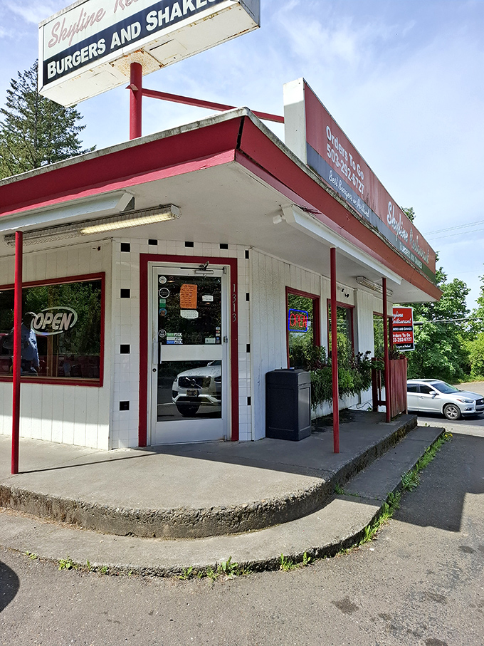 This vintage beauty sits pretty on Skyline Boulevard, serving up views and comfort food in equal measure.