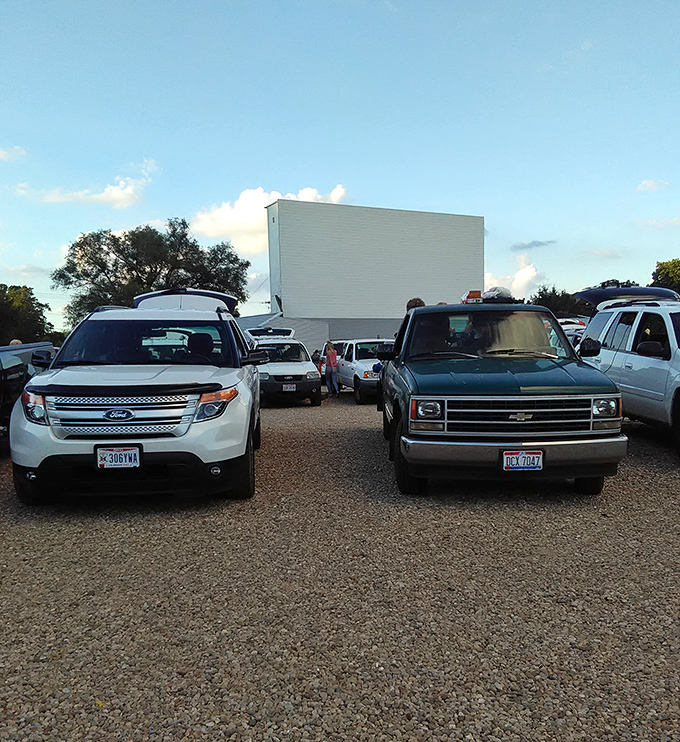 Evening approaches as moviegoers settle in for another magical night under Ohio's beautiful sky.