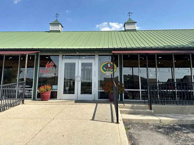 That covered outdoor seating suggests leisurely meals where conversation flows as smoothly as the perfectly prepared fish.