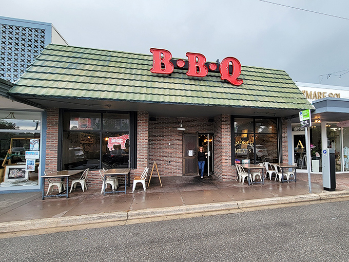 Those red letters spell out more than just "BBQ"&mdash;they promise a smoky journey worth taking.