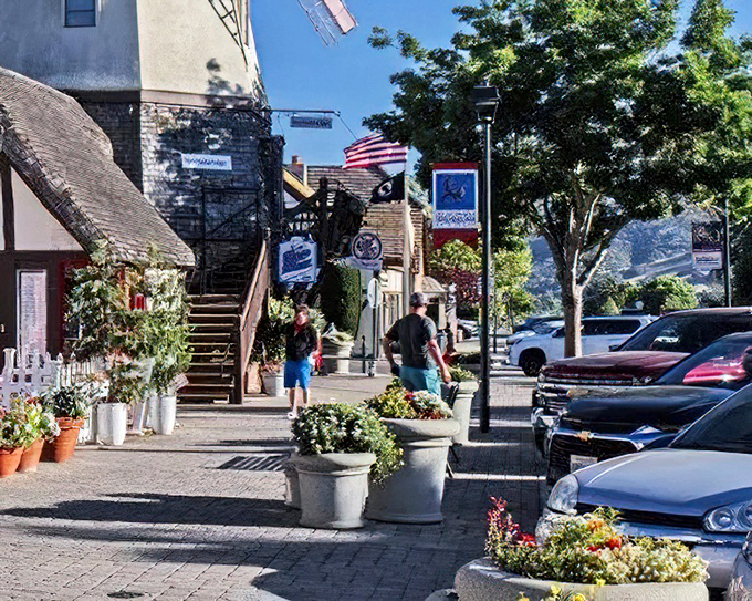 Solvang's windmills and European architecture make you crave fresh pastries and strong coffee.