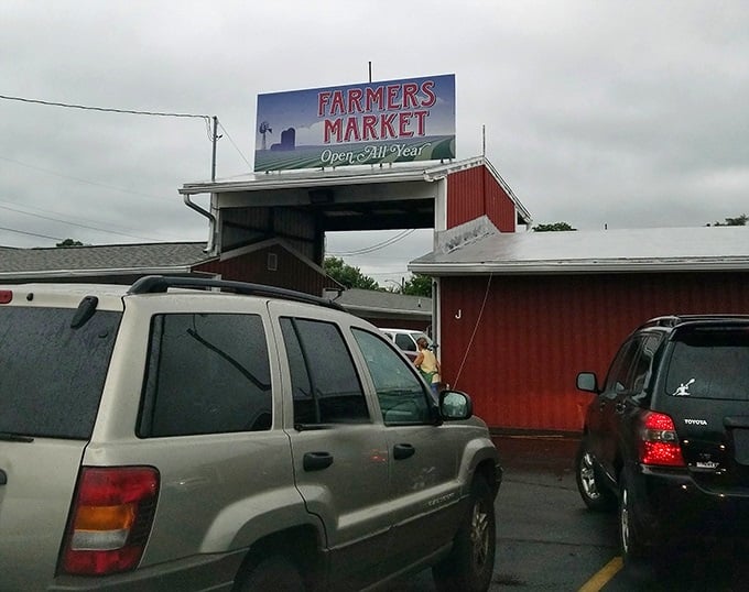 South Bend's red barn market welcomes visitors through its gates &ndash; a cathedral of fresh finds and vintage treasures.