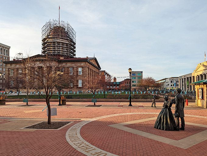 The dome rises majestically, reminding residents they're living in an important place at unimportant prices.