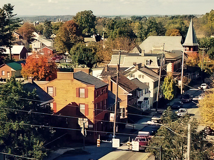 Strasburg's village green could be a movie set for "Quintessential American Small Town," complete with colorful shops and historic charm.