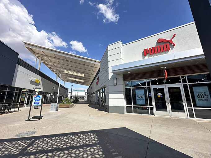 Tanger Outlets Phoenix combines athletic gear savings with desert shopping under Arizona's endless blue skies.
