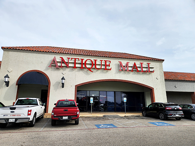 Clean lines and terra cotta tiles frame this treasure hunter's paradise. It's like the building itself is saying, "Come in, the bargains are fantastic!"