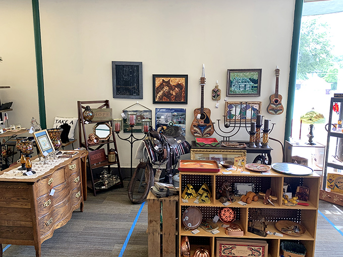 Not your average jumble sale! The Ark's thoughtfully arranged displays transform "secondhand" into "specially selected" with museum-worthy presentation.