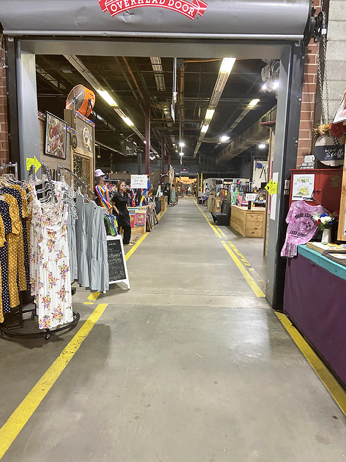 History meets commerce under soaring ceilings. The Market at the Mill's spacious layout invites leisurely exploration of every booth.