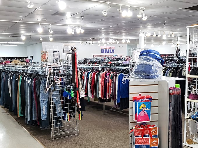 Inside Ultimate Thrift, racks of possibility await. That designer jacket you've been eyeing? It's here, at a price that won't trigger your credit card's fraud alert.